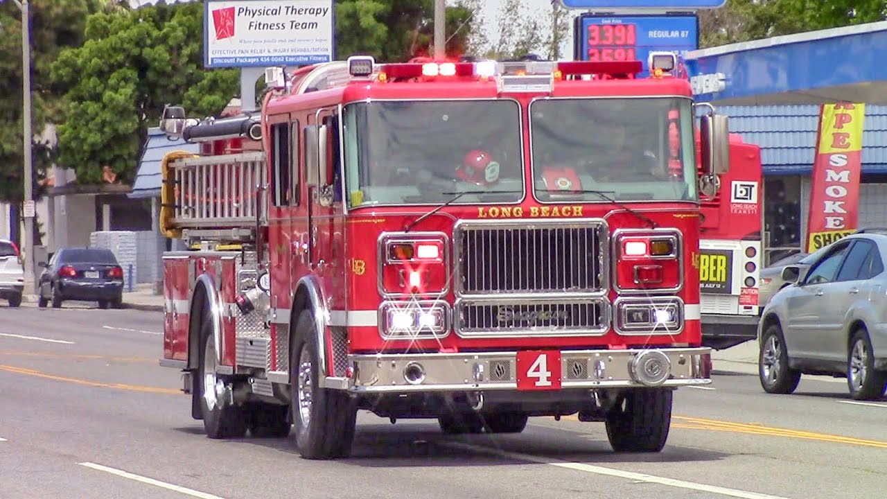 Long Beach Fire Dept. Engine 4 - YouTube