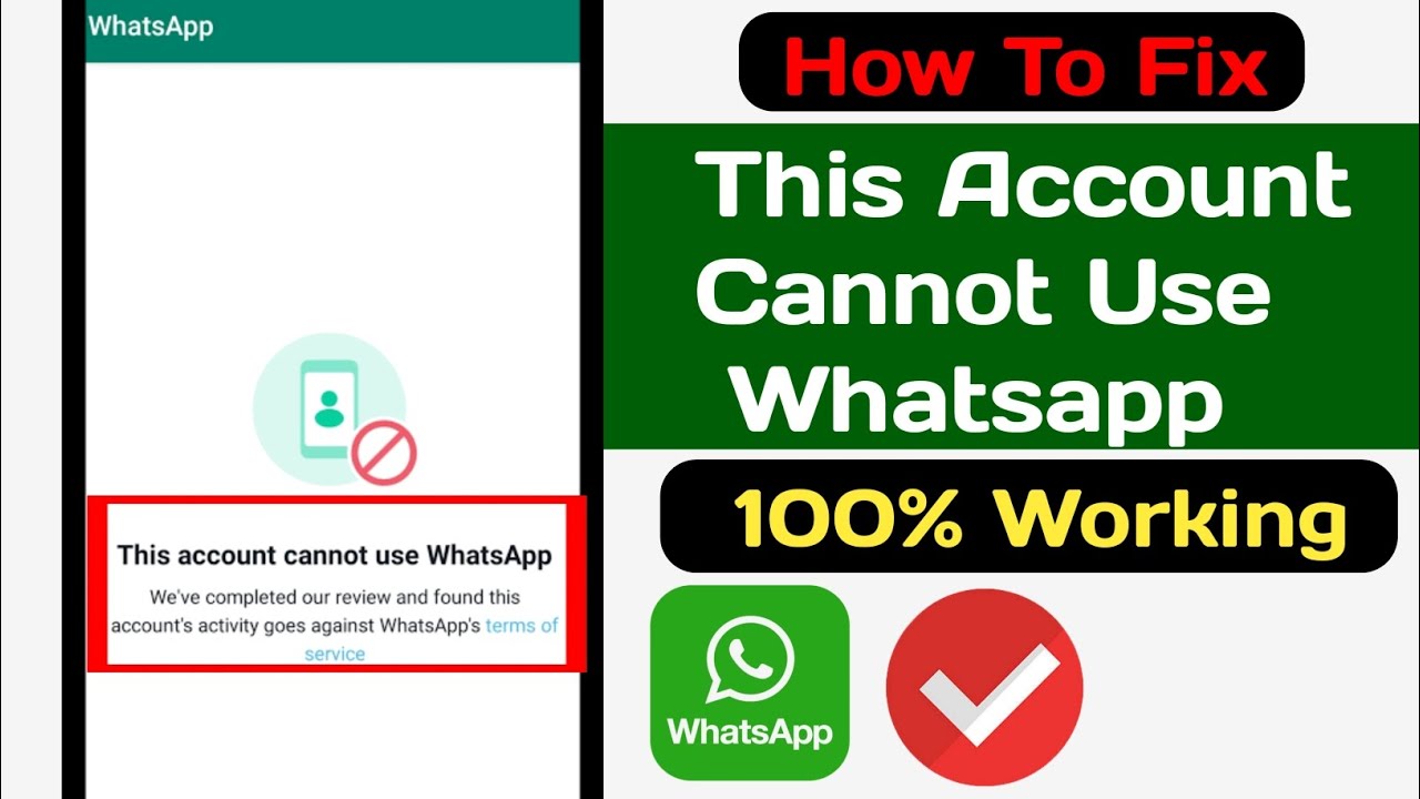 How To Fix This Account Cannot use WhatsApp Problem Solve || (Update ...