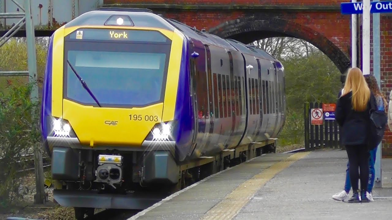 Northern Class 195 CAF - 195003 Arrives At Church Fenton For York ...