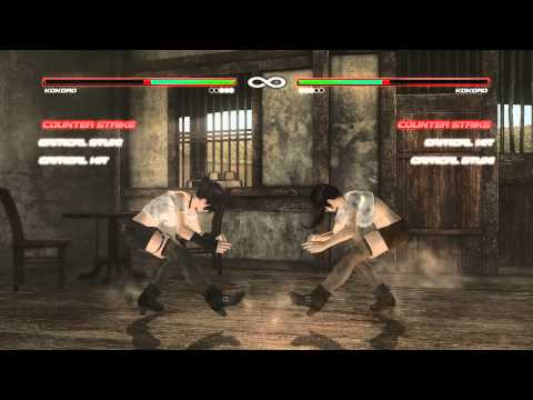 Dead or Alive 5 Last Round [Steam]: Kokoro vs. Kokoro Mirror Match (double KOs, ryona [リョナ])