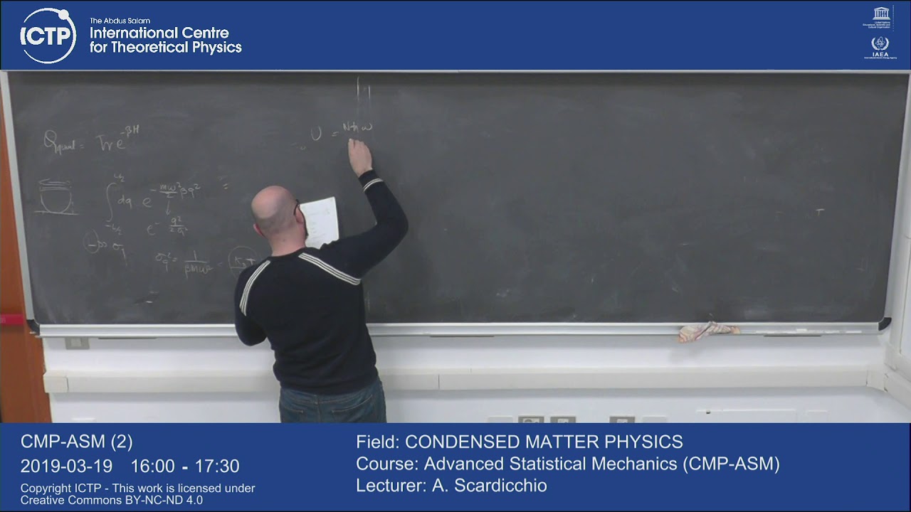 Advanced Statistical Mechanics (CMP-ASM) Lecture 2 - YouTube