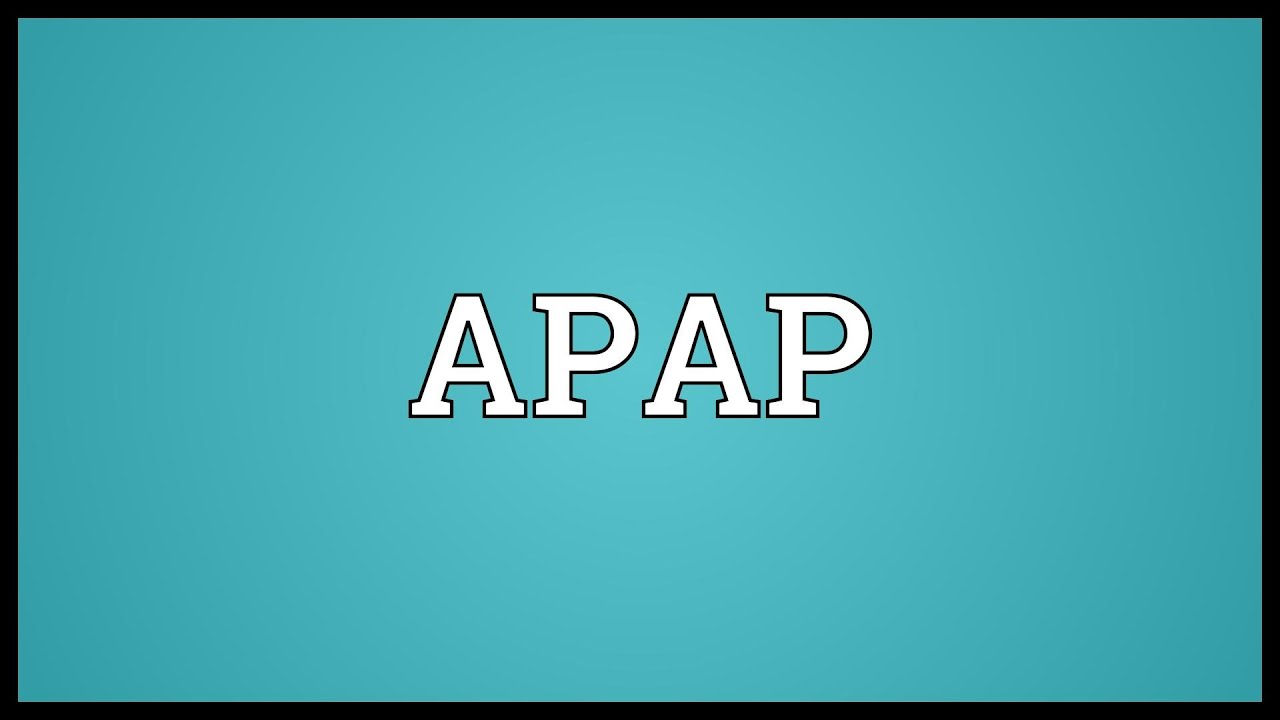 APAP Meaning - YouTube