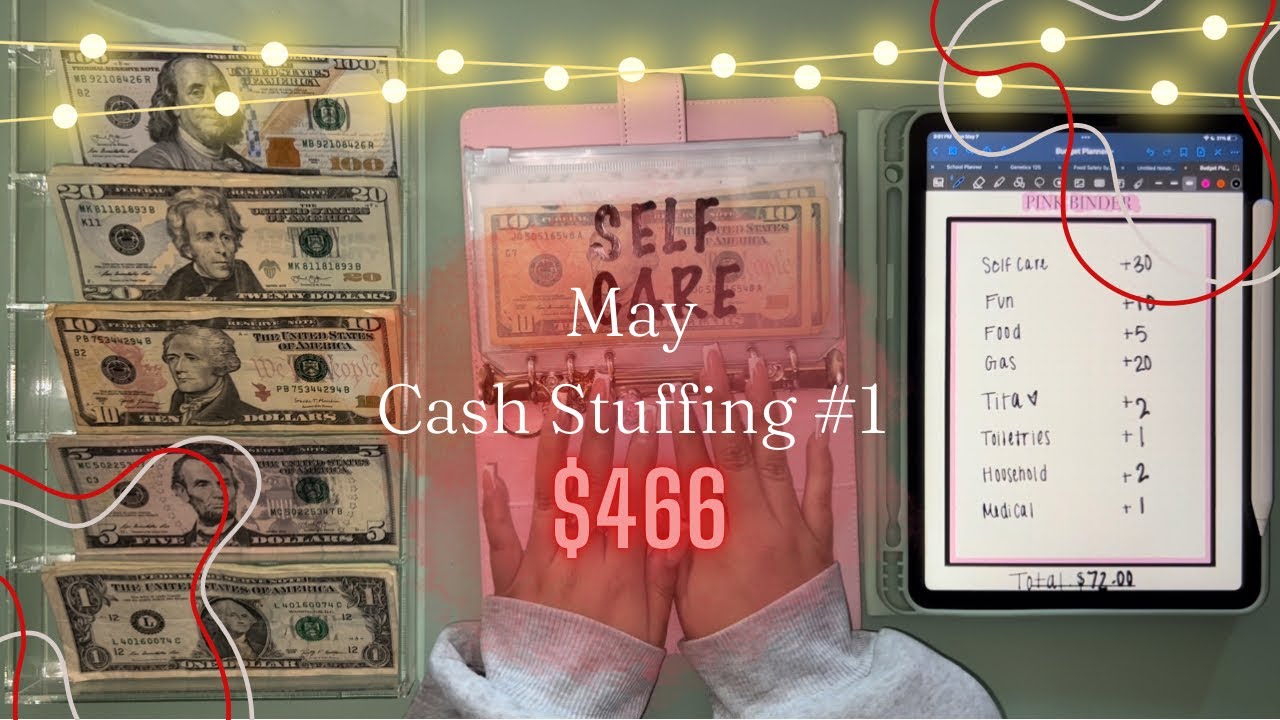 MAY Cash Stuffing #1 | $466 | Cash Envelopes | Low Income College ...