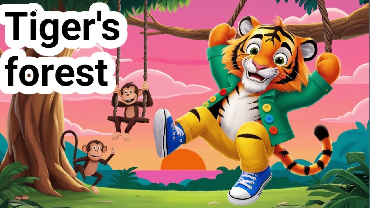 Tiger's Fun forest Adventure | Funny Tiger Story for Kids | Jungle ...