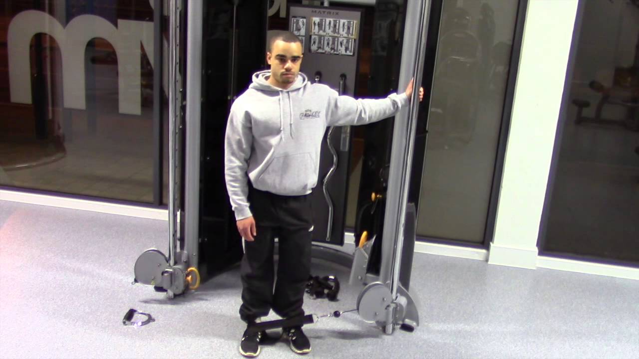 GYMHEADS: How to do a standing cable side leg raise - YouTube