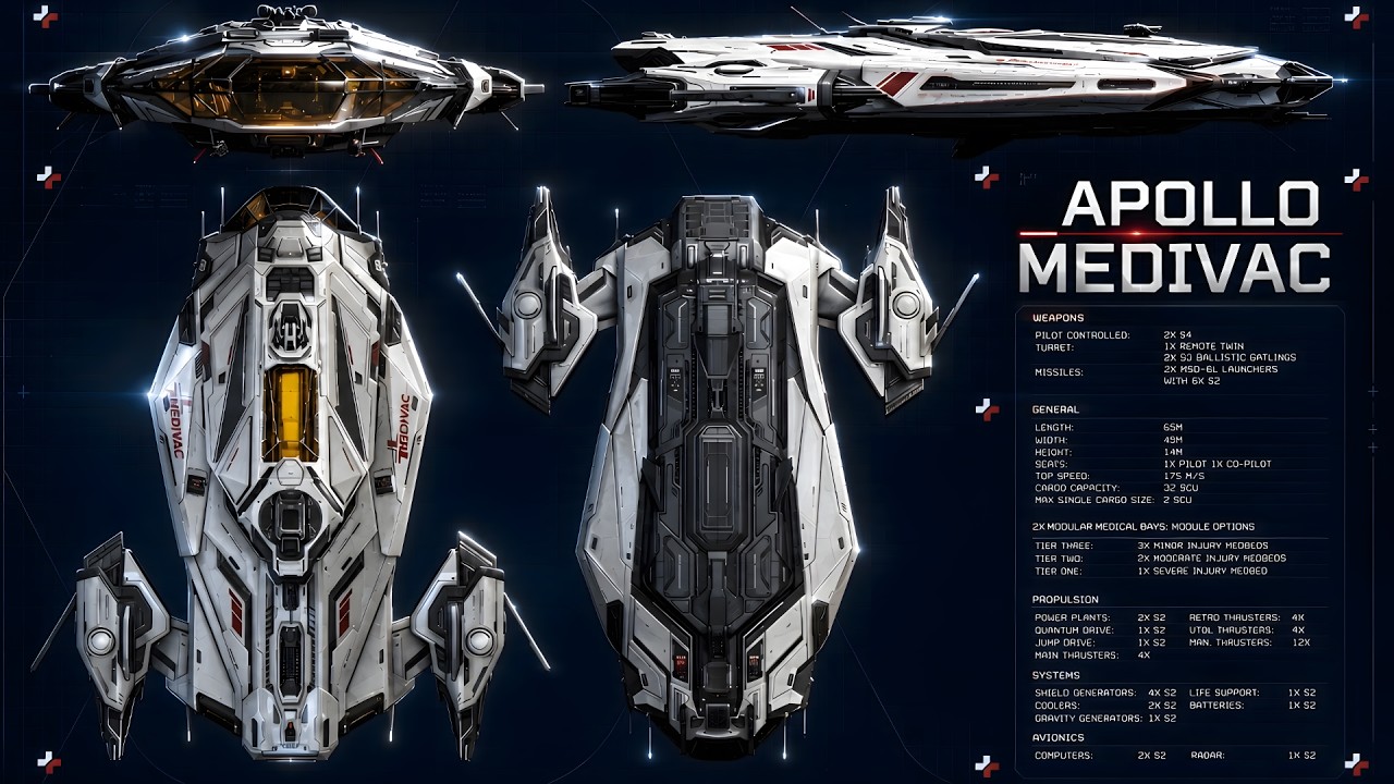 STAR CITIZEN - EMERGENCY RESPONSE -RSI APOLLO MEDIVAC - YouTube