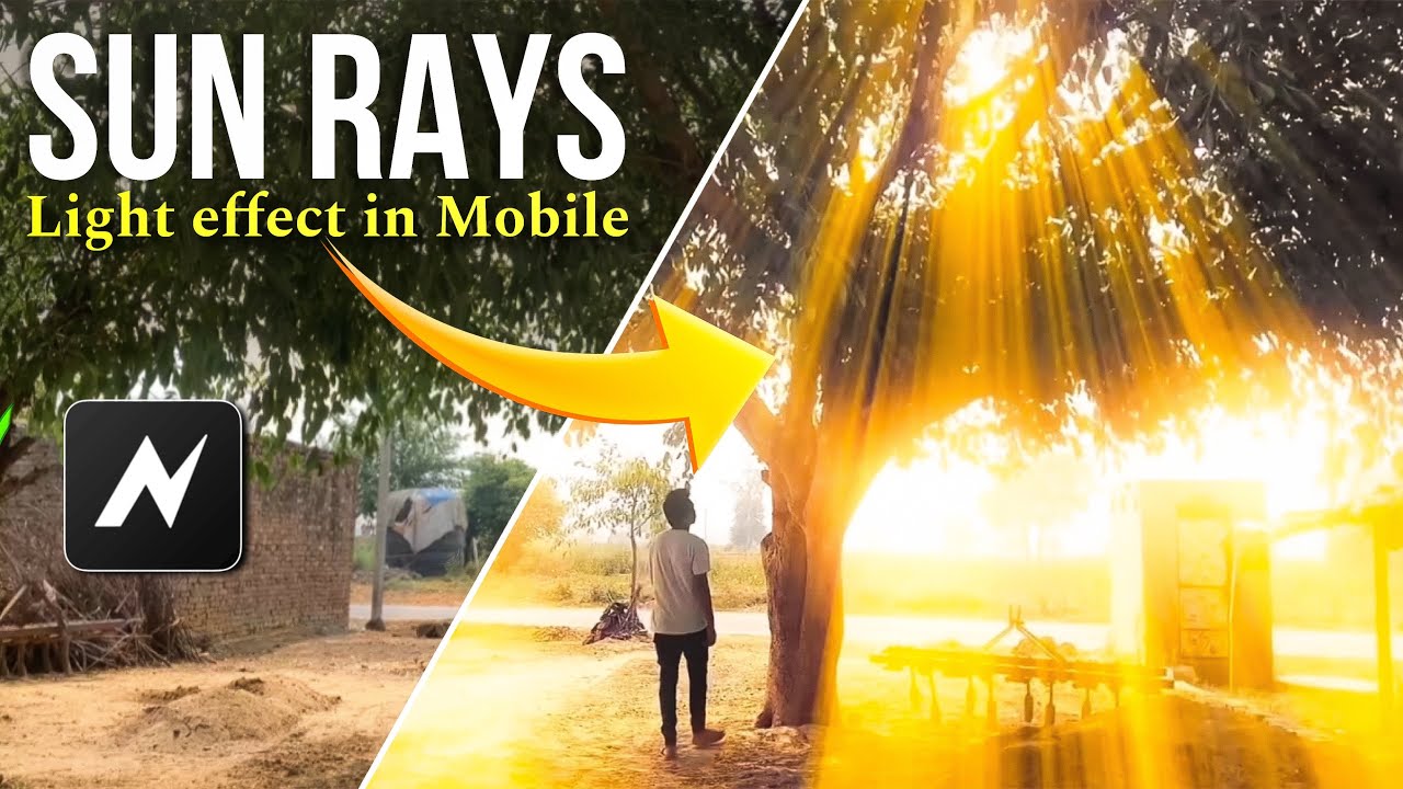 Create Sun Rays Light in Video Mobile Editing Tutorial - YouTube
