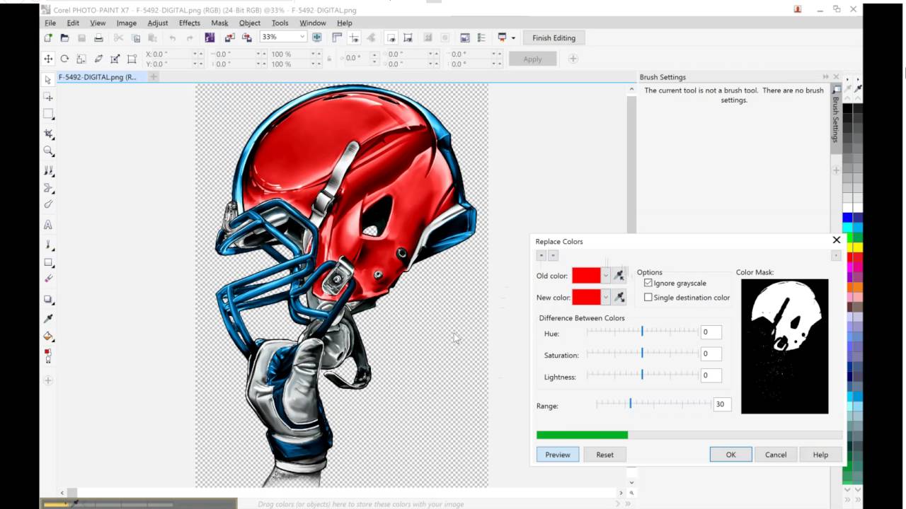 Changing Colors of a Raster in Photo Paint - YouTube
