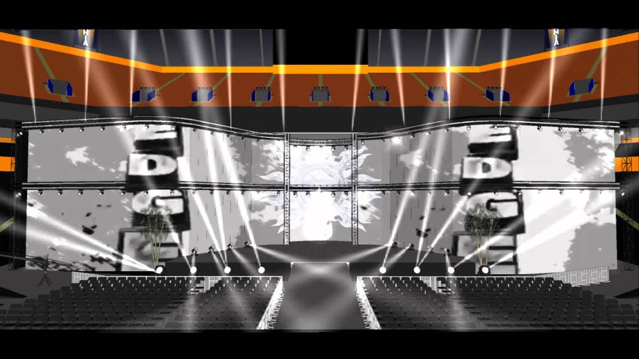 Edge Wrestlemania 28 Entrance Stage and Pyro as WWE Hall Of Famer - YouTube