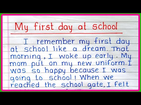 Essay on My first day at school | short essay on My first day at school | english essay
