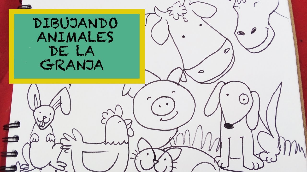 Cómo dibujar Animales de la granja FÁCIL para todos. 🐮 🐷 🐶 🐯 🐰 🐔 - YouTube