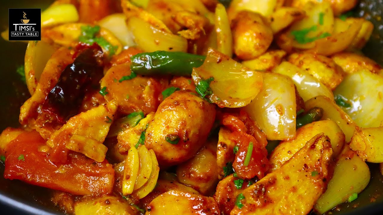 Arbi/Taro Root Stir-Fry Recipe! Fried Arbi with onions | EASY STIR FRY ...