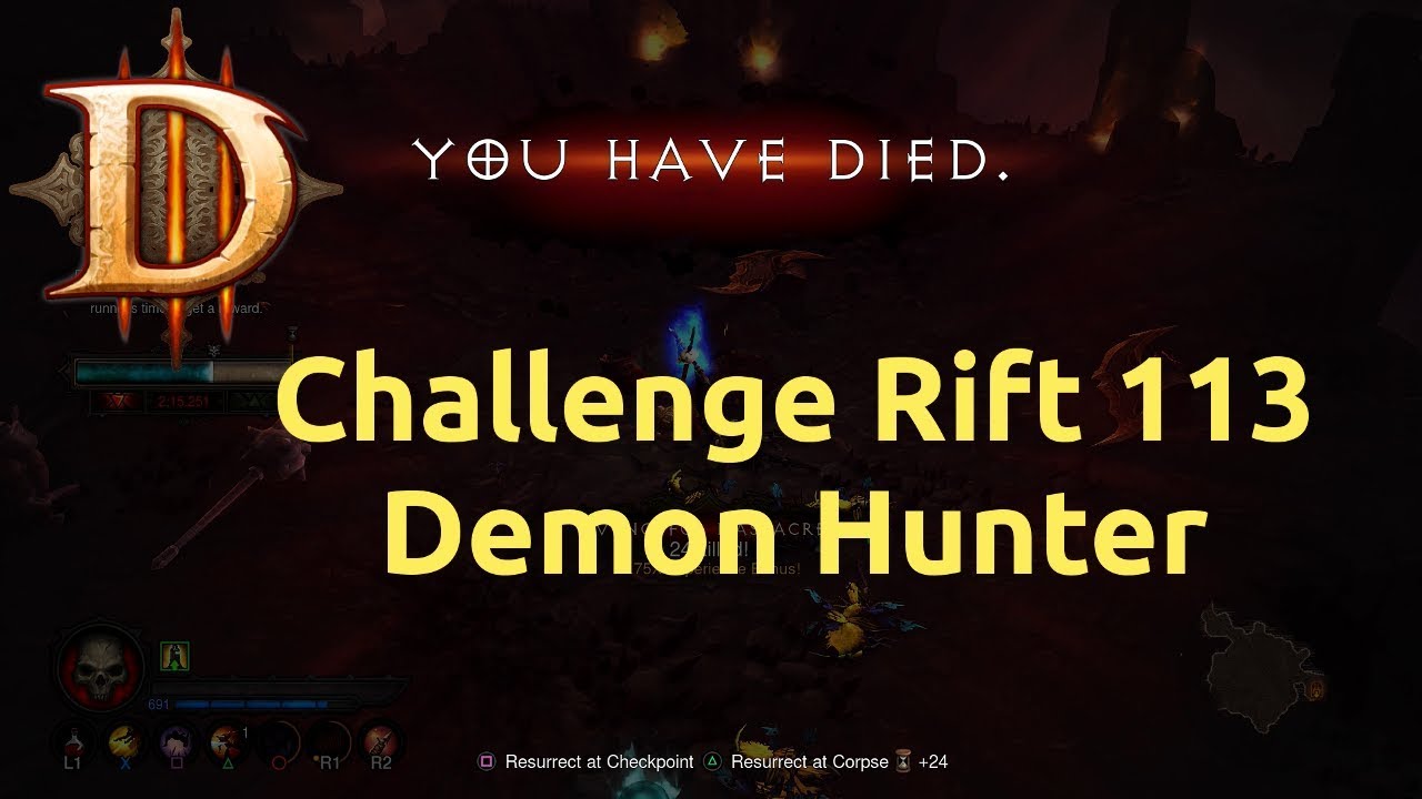 Diablo 3 - Challenge Rift - Challenge 113 - Demon Hunter - Failure ...
