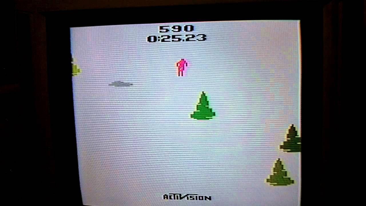Skiing - 1:09.92 - Game 10A - Atari 2600 - Activision - YouTube