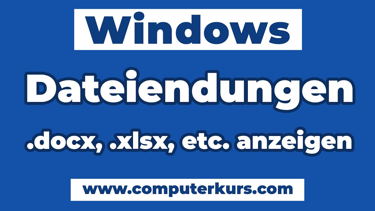 🔍 Windows 11: Dateiendungen anzeigen lassen – So geht's! - YouTube