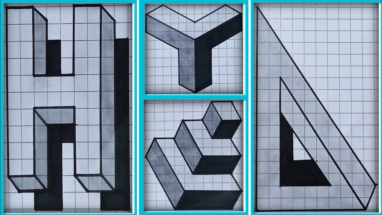 Easy 3D Arts Drawing For Beginners ।How To Draw 3D Art Tutorial Easy ...