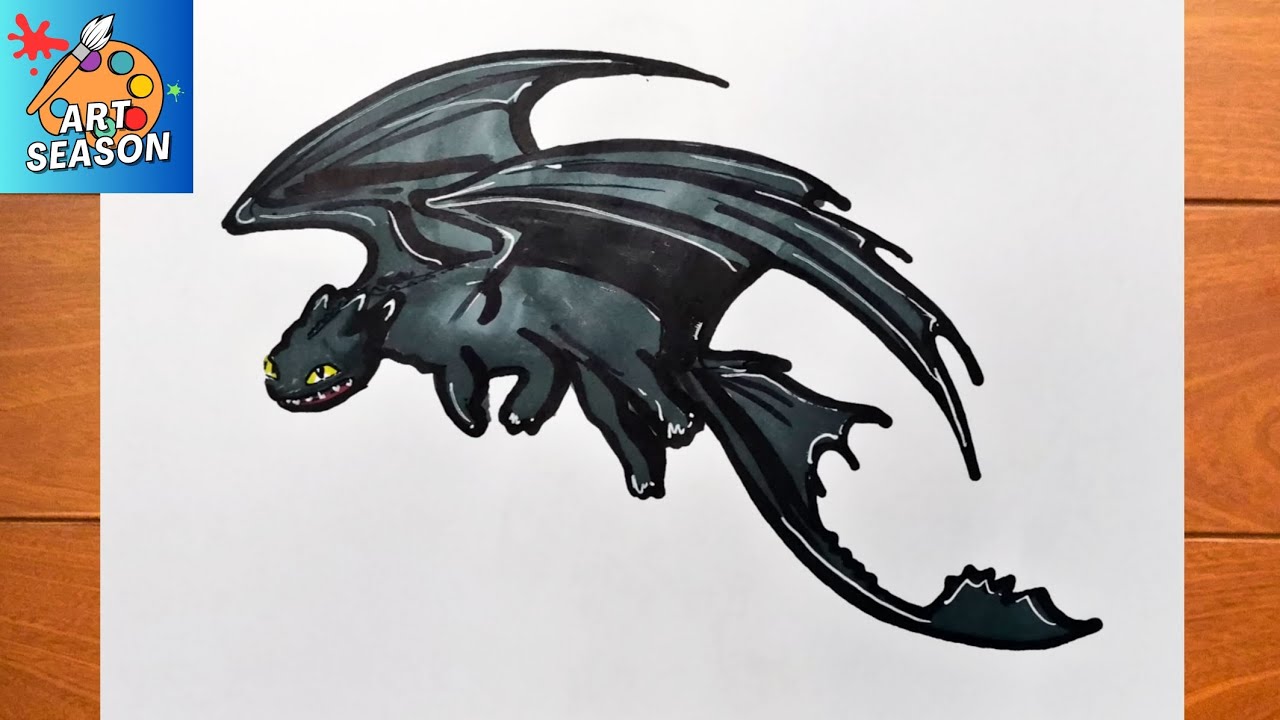 How to Draw Toothless Step by Step - YouTube
