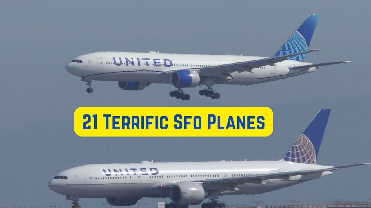 21 TERRIFIC Takeoffs and Landings at SFO - Plane Spotting San Francisco ...