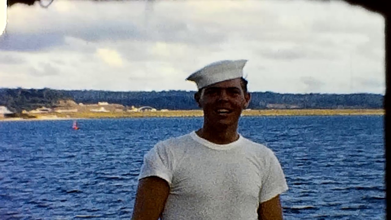 Terry Jelcick aboard the Navy Destroyer, USS Morton, with the USS ...