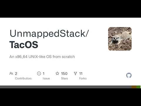 GitHub - UnmappedStack/TacOS: An x86_64 UNIX-like OS from scratch - YouTube