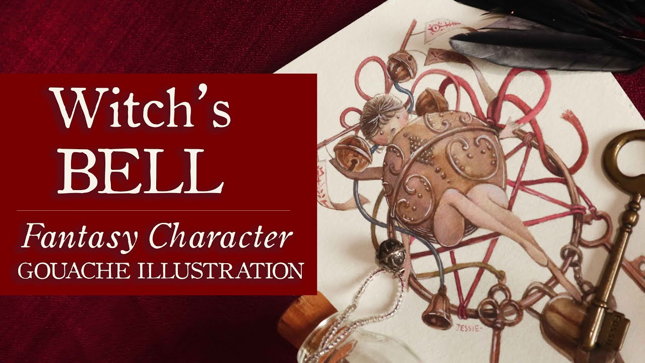 Witch's Bell : A Wiccan inspired Fantasy Character - Gouache Painting ...