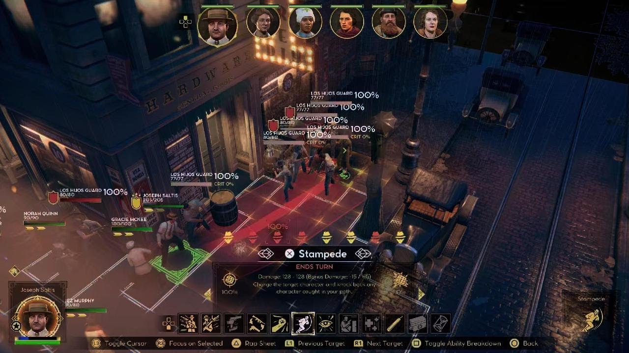 Empire of Sin. Joseph Saltis Stampede (special attack) vs. 6 Guards ...