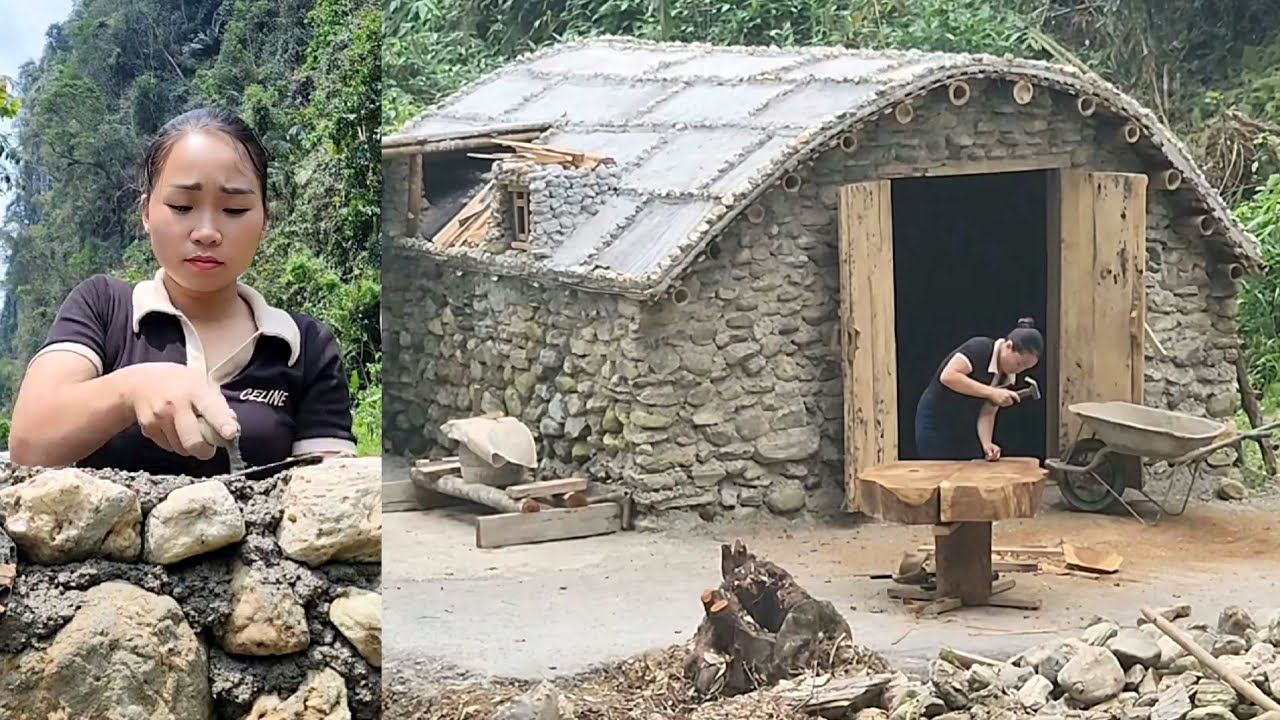 FULL VIDEO: Genius Girl Helps Old Lady Build House With Natural Blue ...