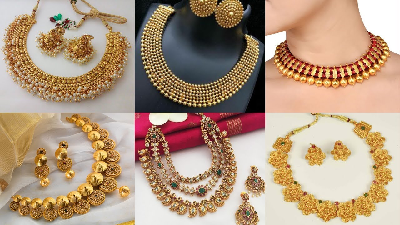 Gold Plated Jewellery Collection//Gold Plated Designer Necklace//Bridal ...