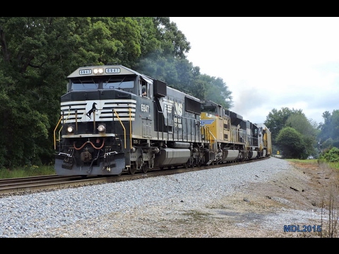 HD: NS 6947 leads NS Train 225 in Villa Rica, GA - YouTube