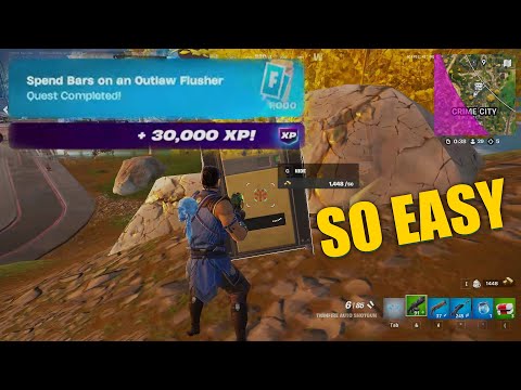How to EASILY Spend Bars on an Outlaw Flusher - FORTNITE - YouTube