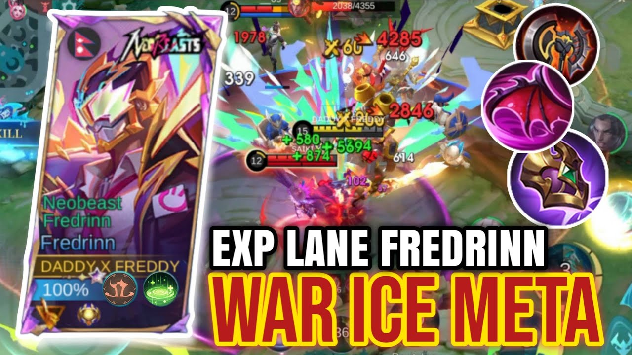 Fredrinn WAR ICE new Meta Build | Mobile Legends - YouTube
