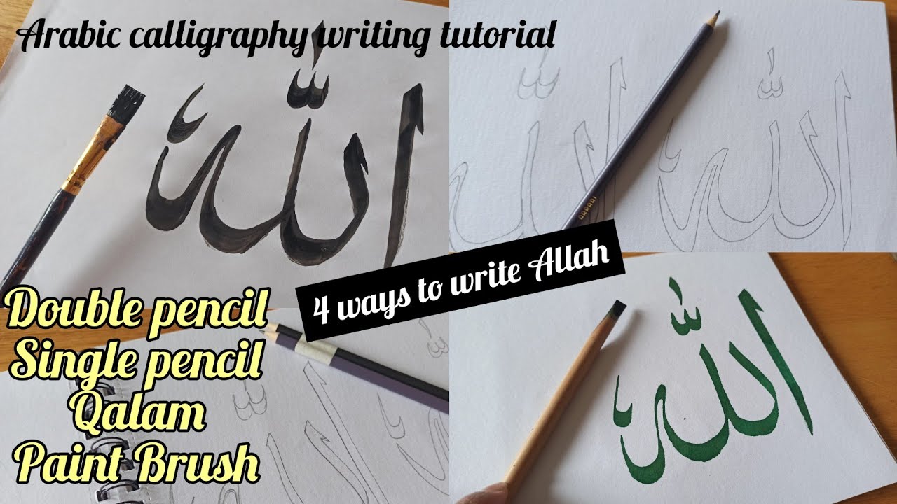 Calligraphy for beginners, Double Pencil & single pencil,qalam and ...
