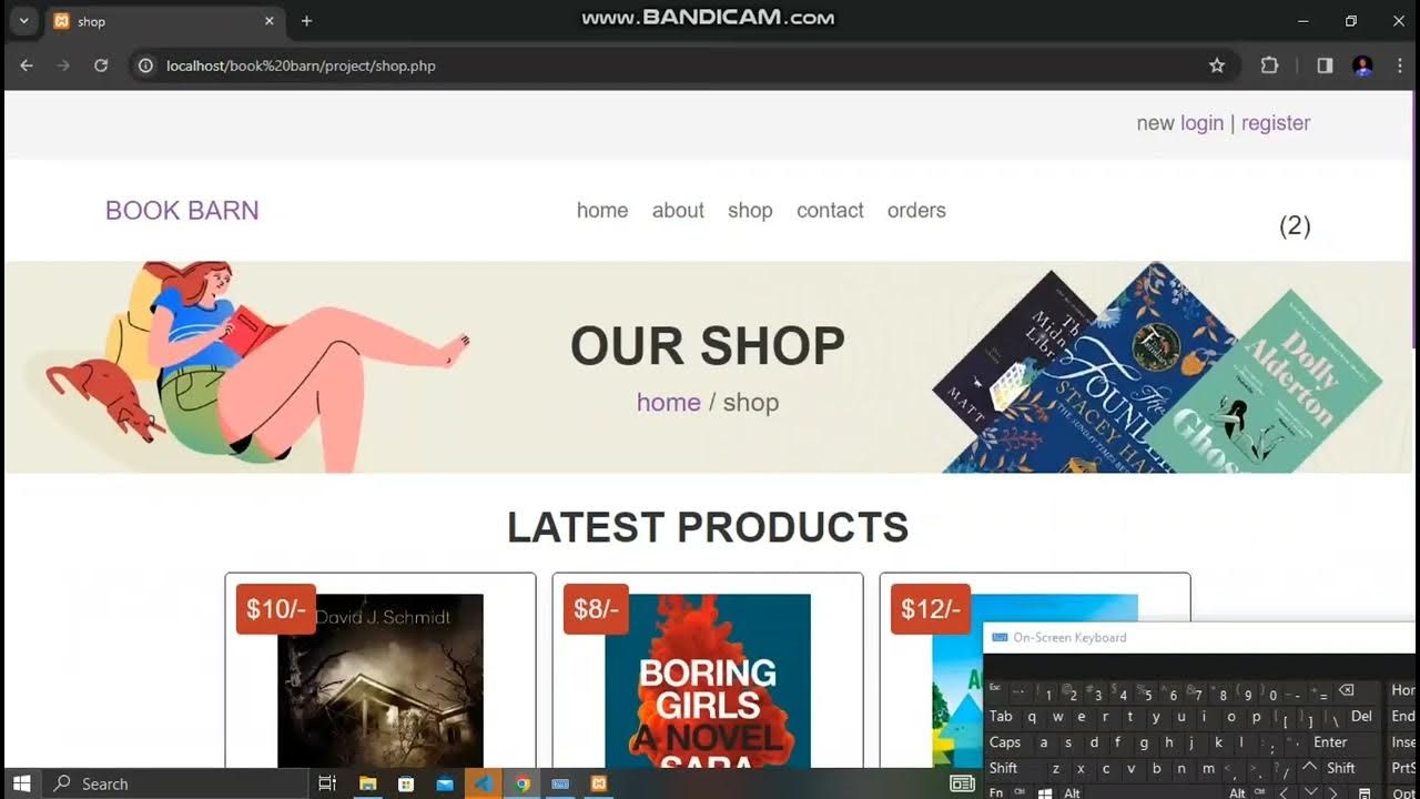 BOOK BARN - Online Bookshop made with PHP, MySQL, HTML, CSS, JS - YouTube