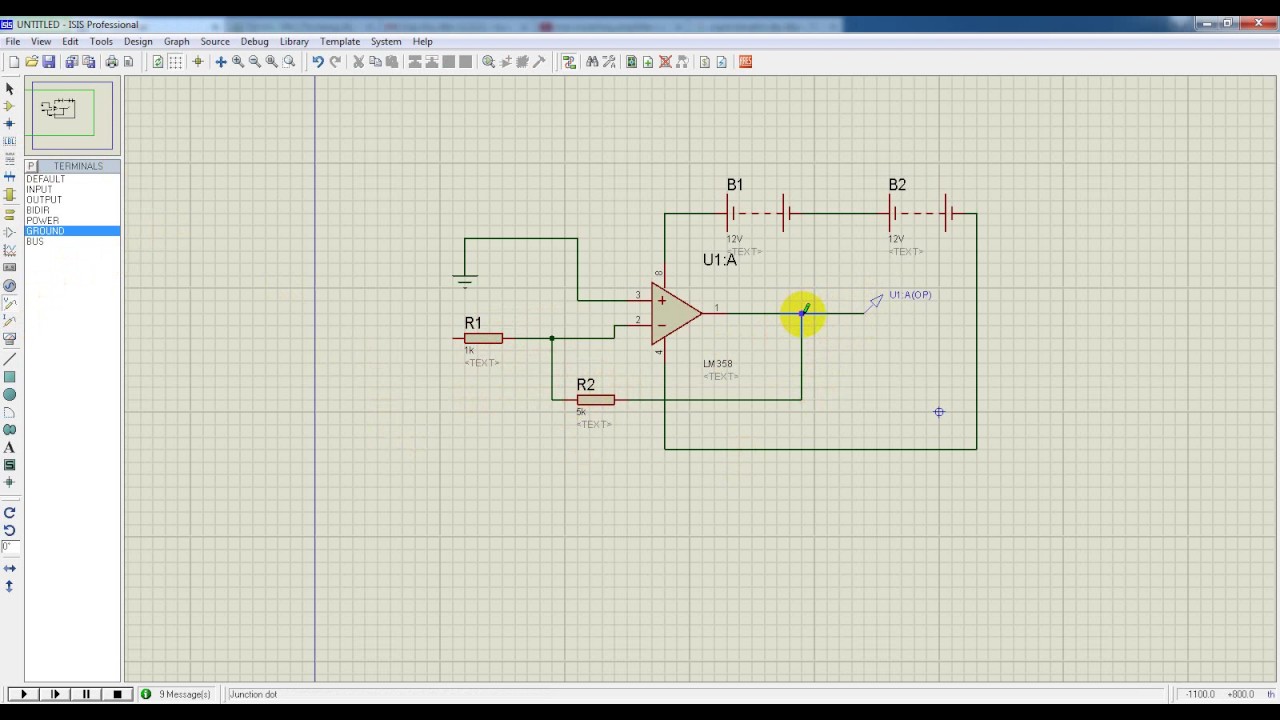Simulation of Inverting amplifier using op-amp - Mạch khuếch đại đảo ...