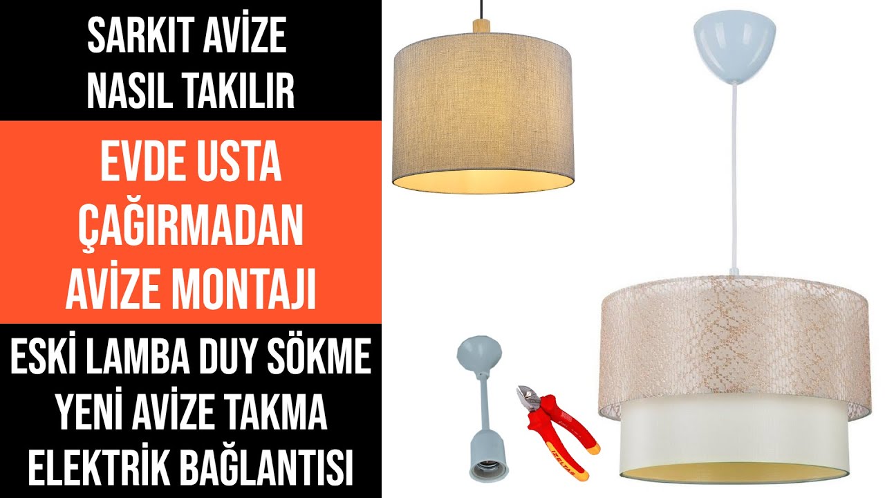 Sarkıt avize nasıl takılır - avize takma - ikea avize montajı - eski ...
