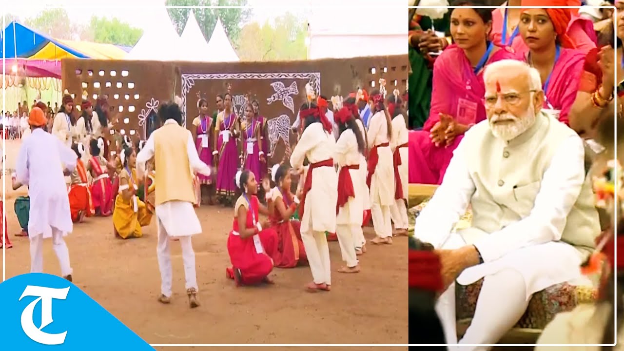 PM Modi attends a cultural programme in Pakaria village, Madhya Pradesh ...