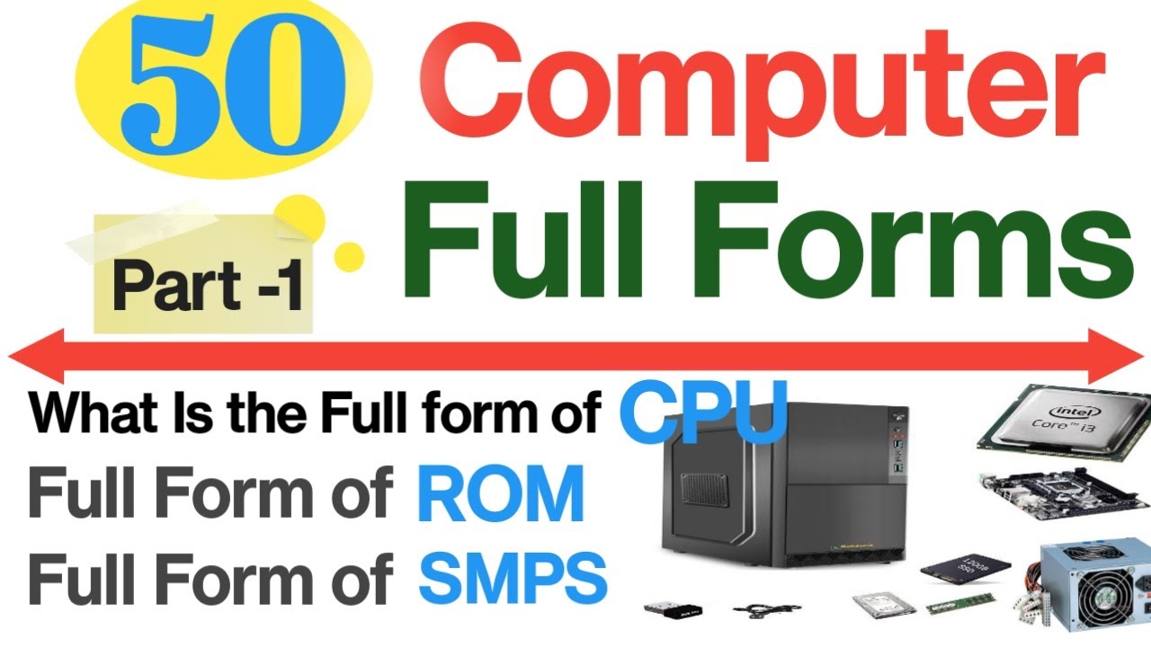Most Commonly Used Computer Full Form, कंप्यूटर से सम्बंधित 50 ...