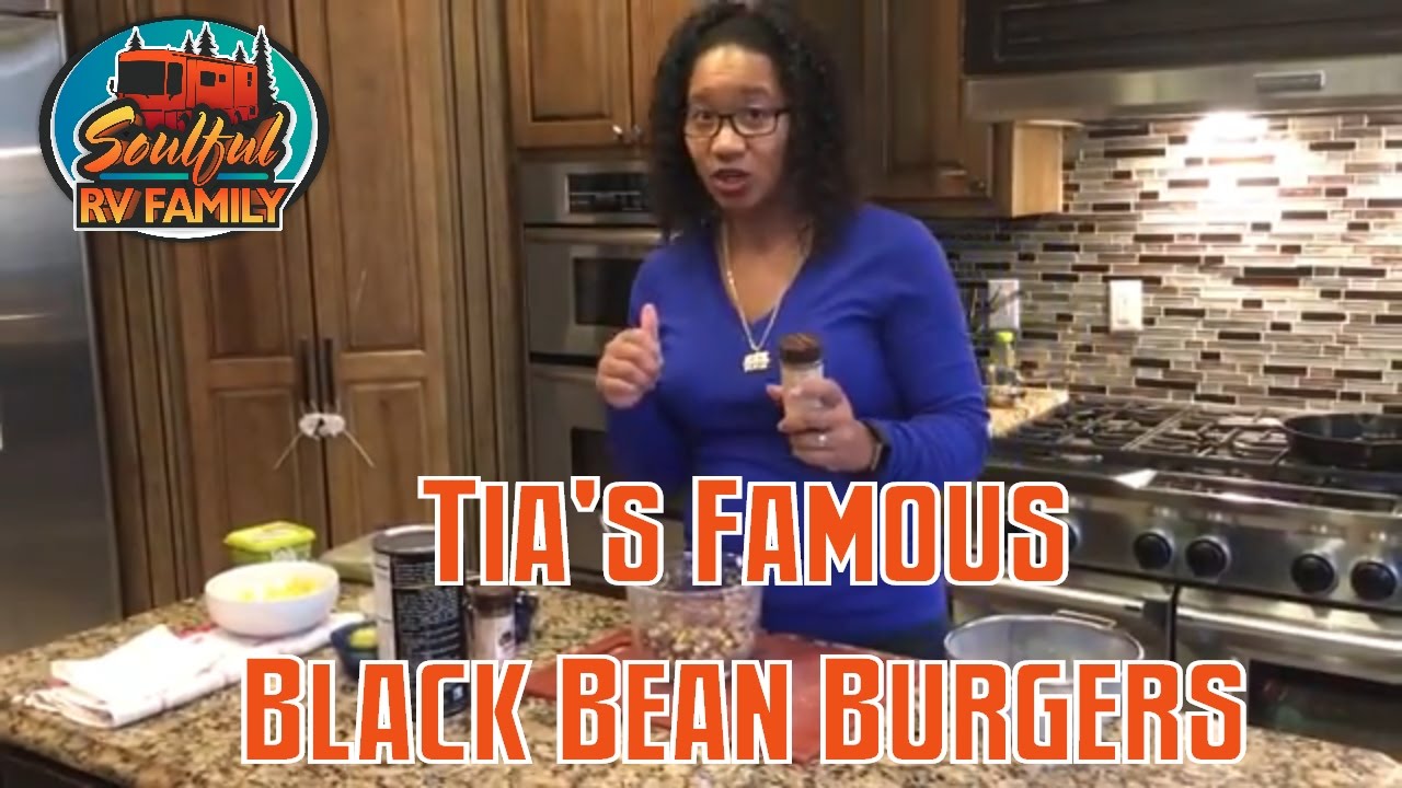 Tia's Black bean burgers - YouTube