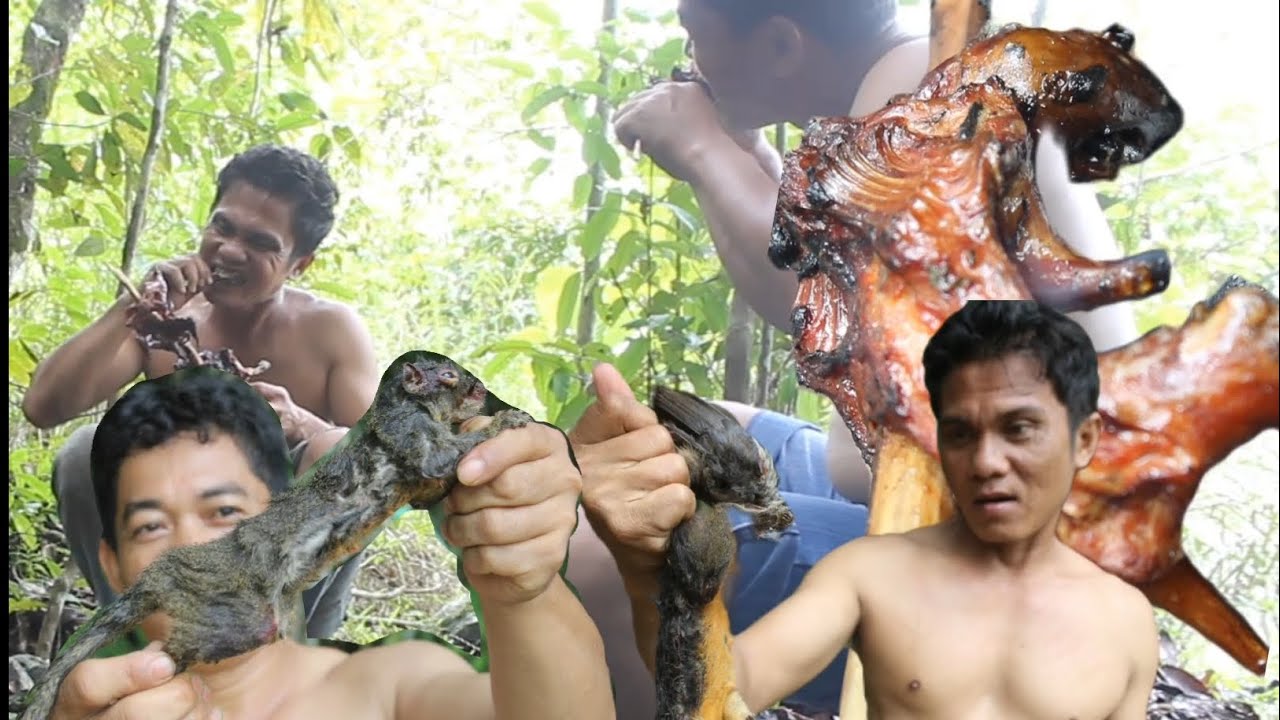 primitive Technology | cooking grilled squirrel in forest | - YouTube