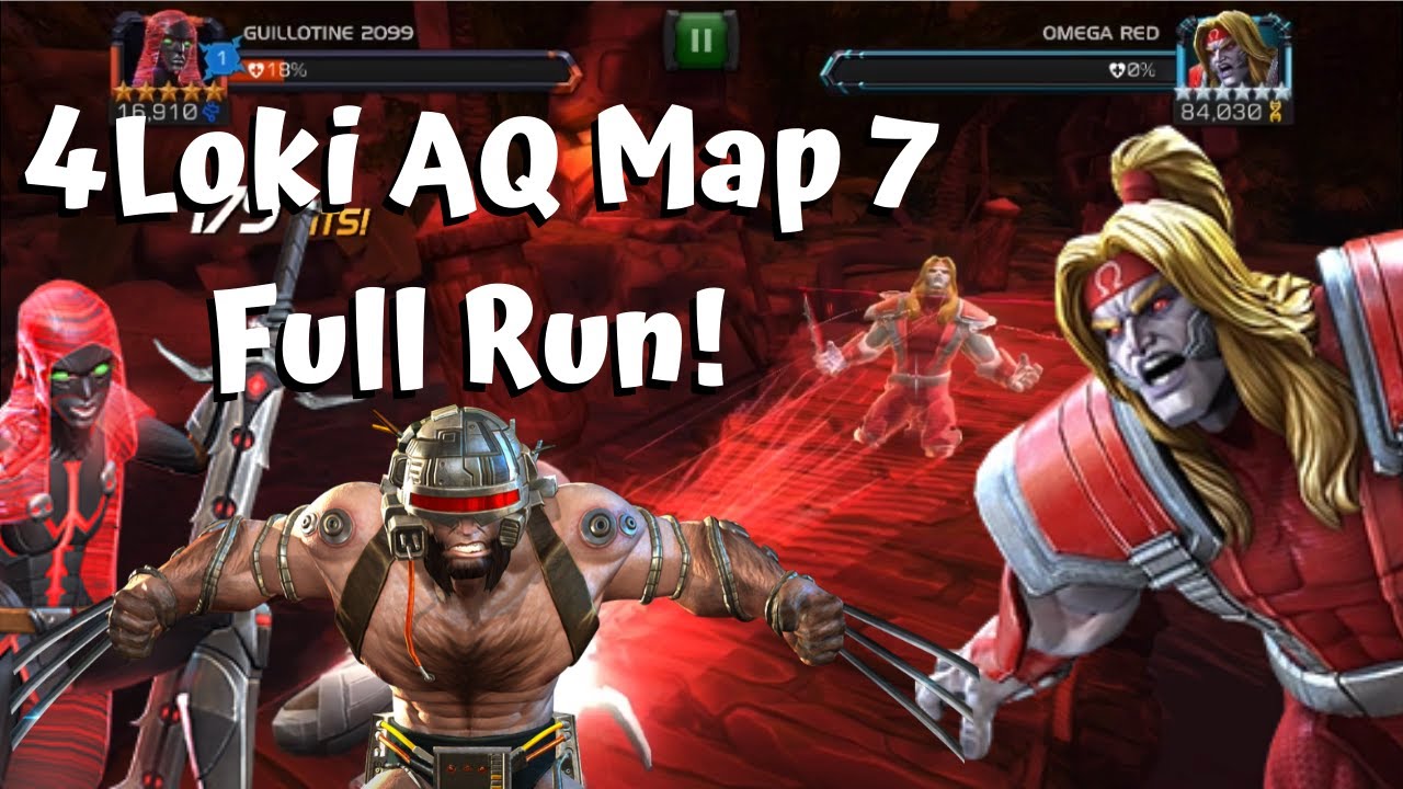 4Loki AQ Map 7 Full Run! Omega Red Variation! Weapon Flex! - Marvel ...