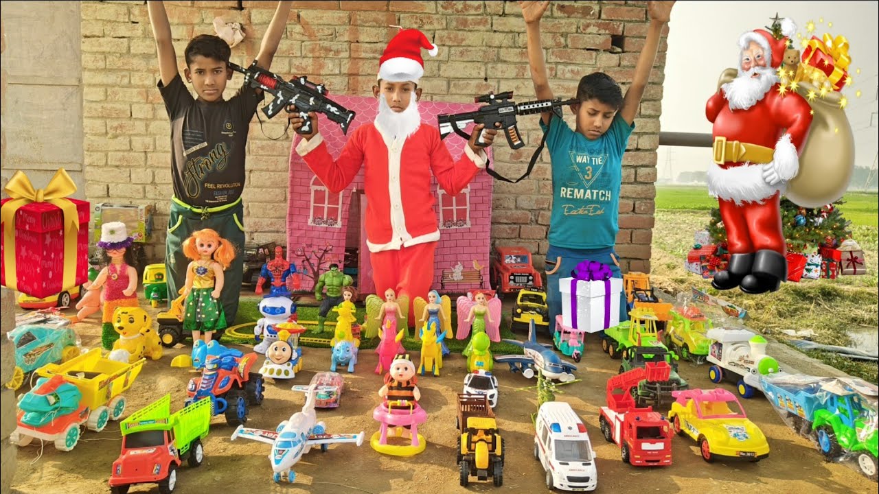दो बच्चों ने Santa Claus के खिलौने चुराए 😱 | Best kids video | gadi ...