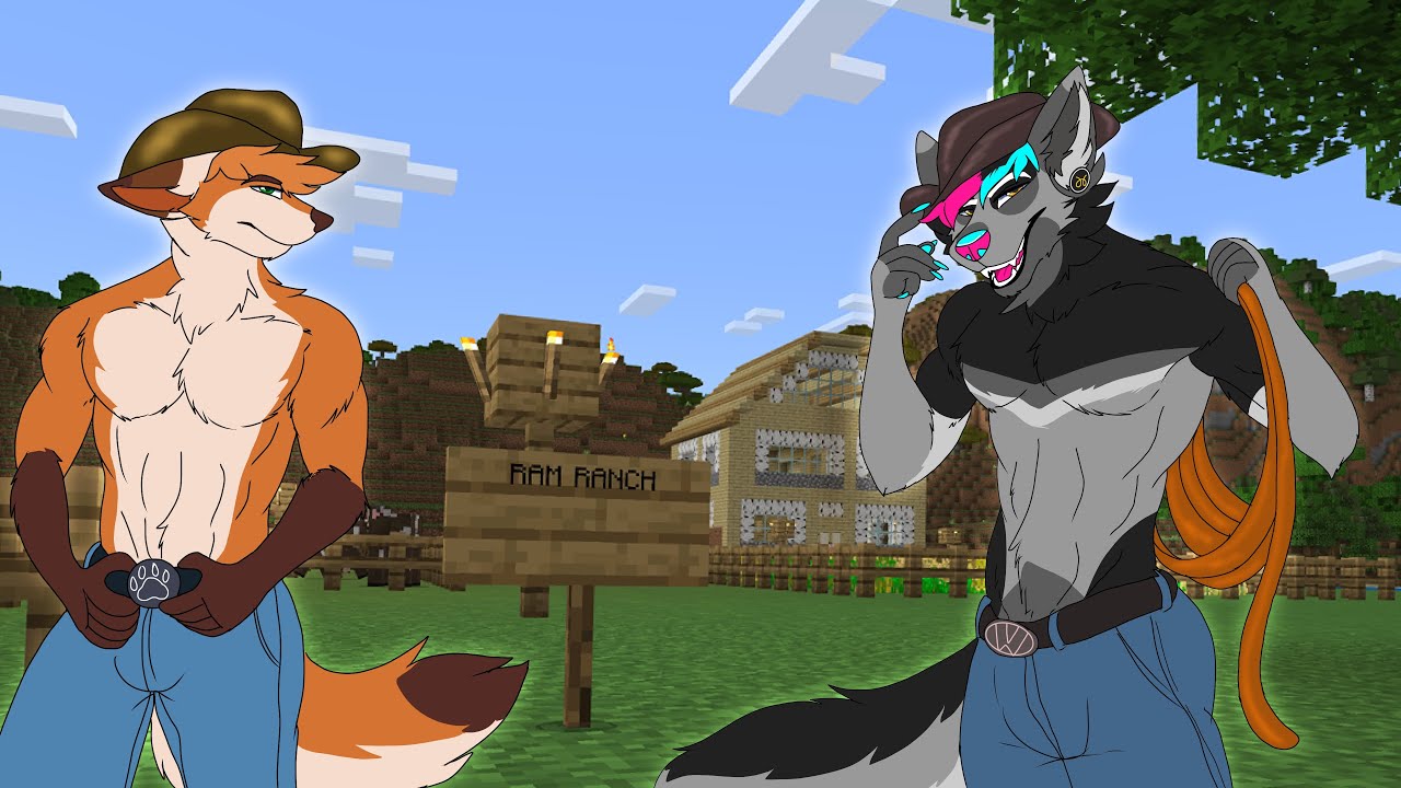 Minecraft Survival Series Part 3 | WE BUILT A FARM! (Fluff gaming with @FloofTheFox ) - YouTube