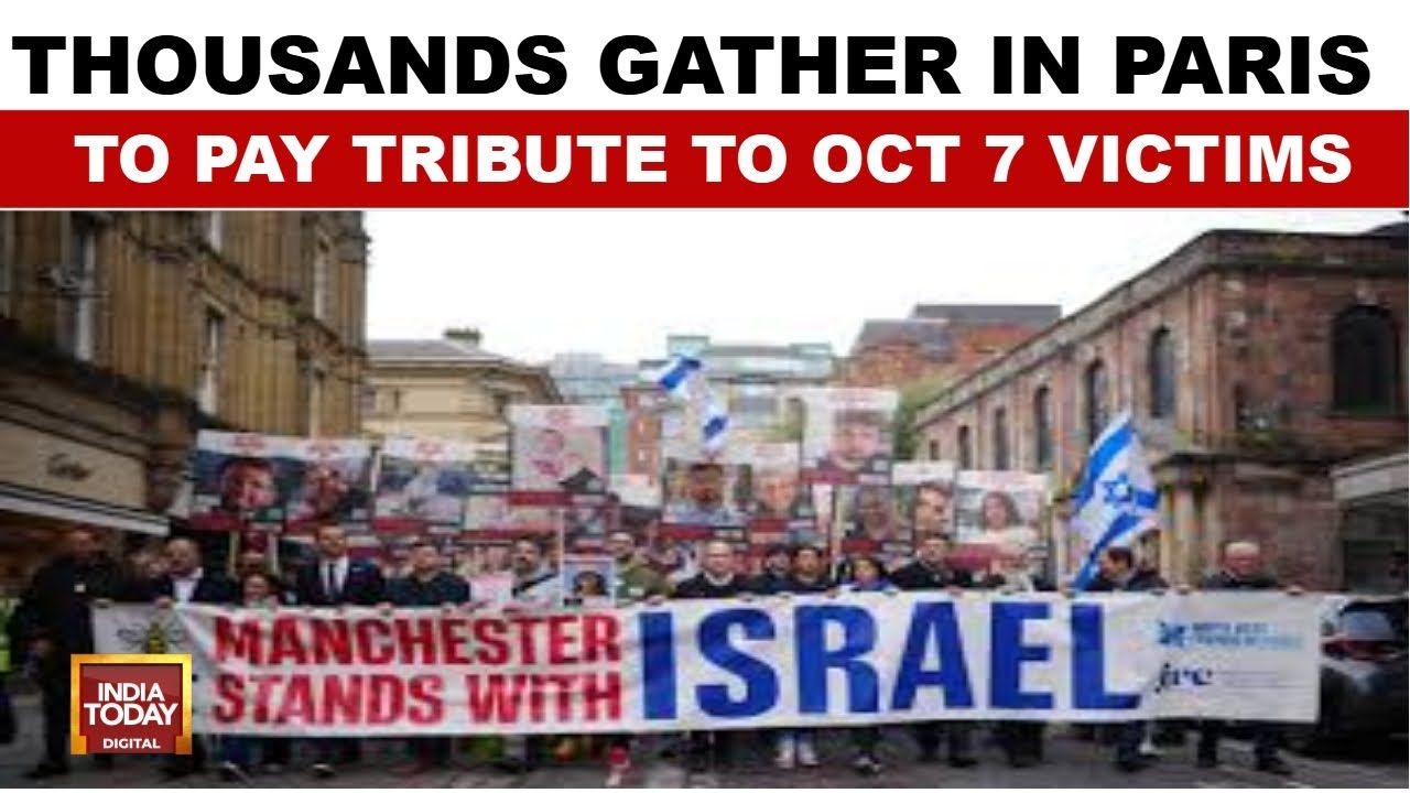 Thousands gather in Paris to pay tribute to October 7 victims ahead of ...