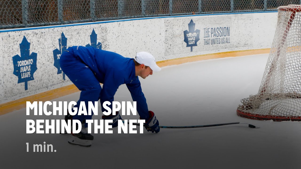 Michigan Spin Behind The Net | iTrain Hockey - YouTube