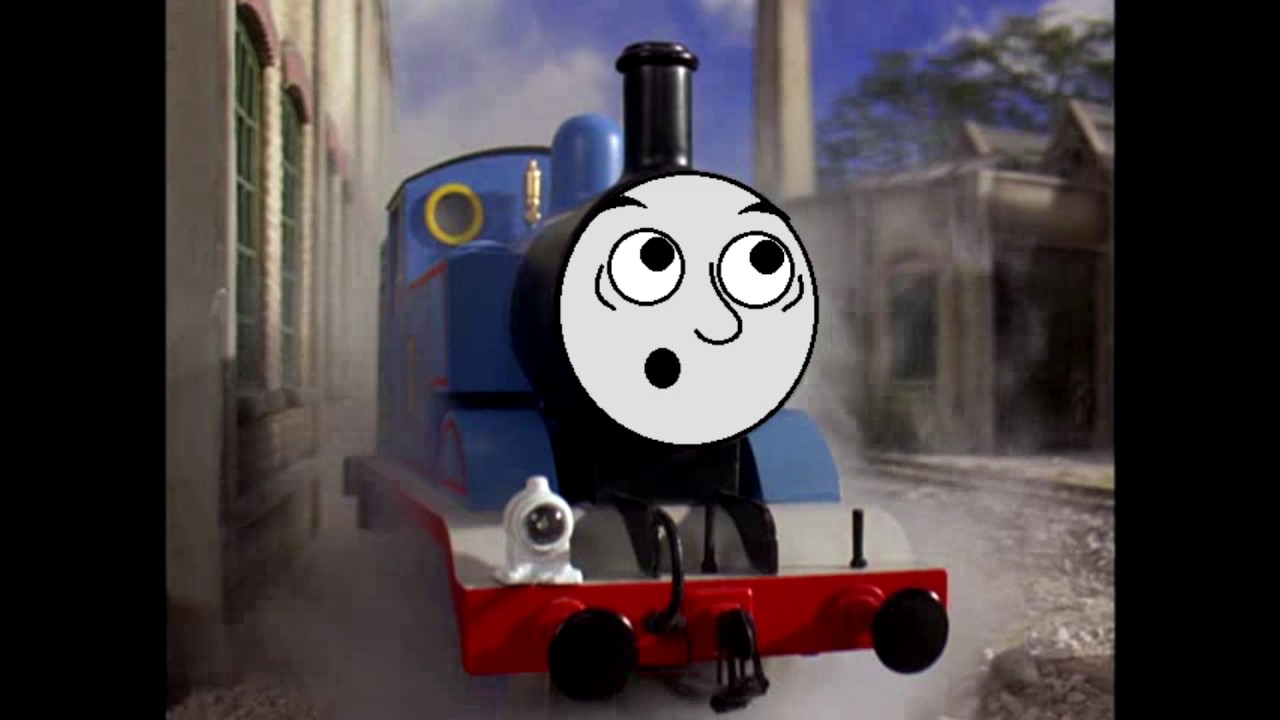 Thomas bumping into the buffers Live Action/animation hybrid (Japanese ...