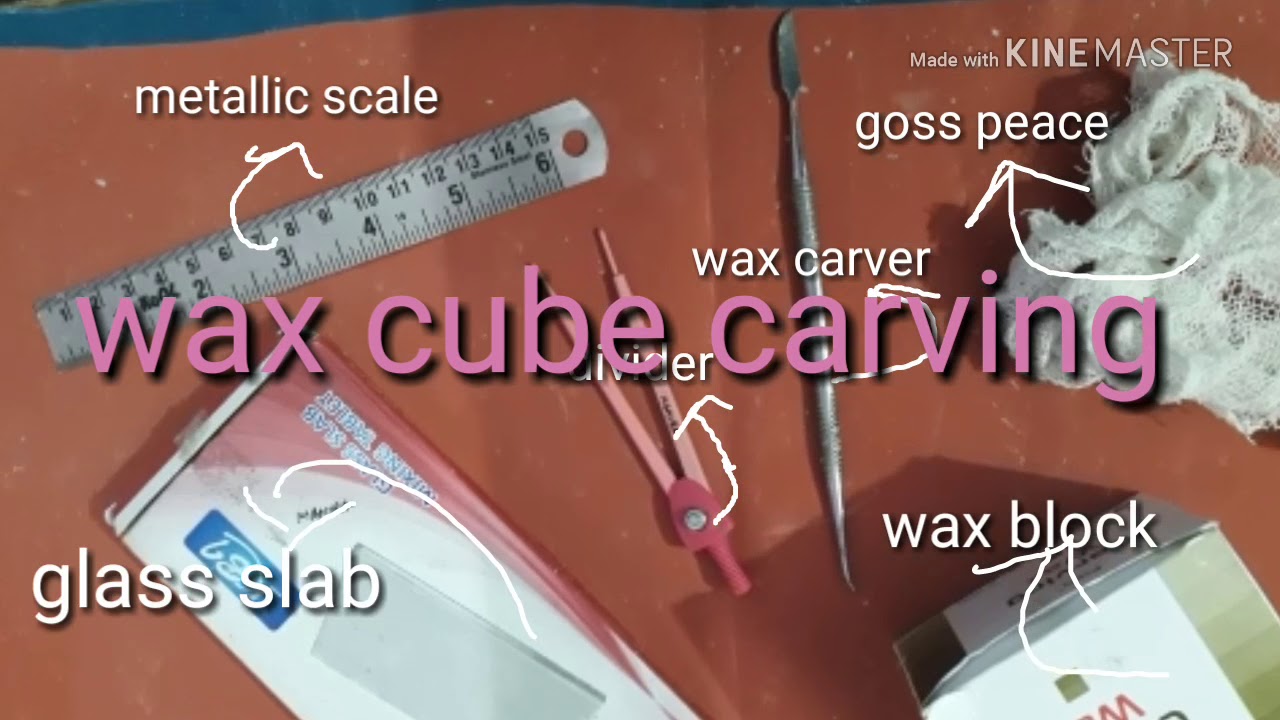 Wax cube carving for dental student - YouTube