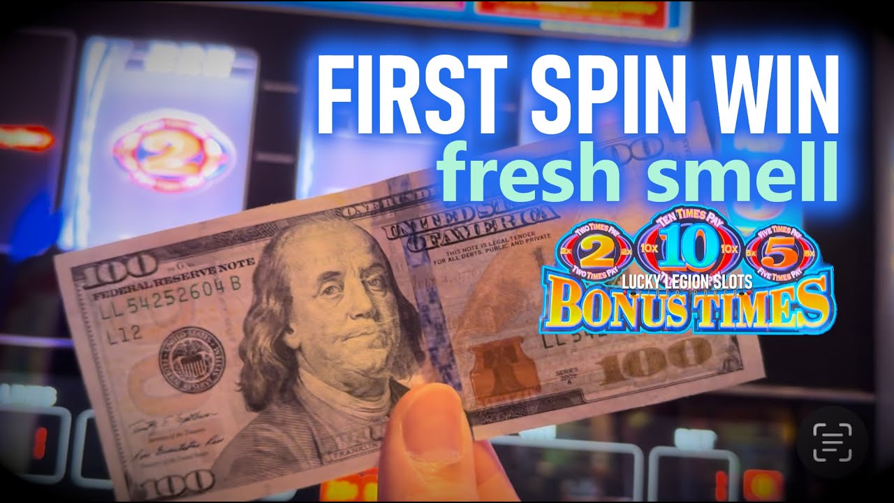 FIRST SPIN WIN on FRESHLY installed BONUS TIMES slot machine at ...
