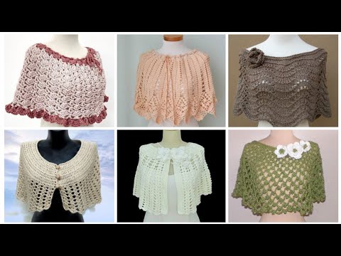 latest stunning crochet round bridals Style caplets design - YouTube