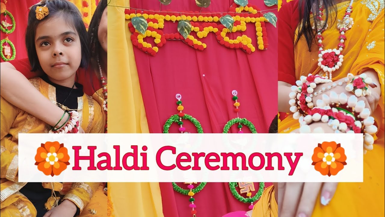 Haldi Ceremony🏵️ I Simple & easy haldi ceremony I Nikki ki shaadi # ...