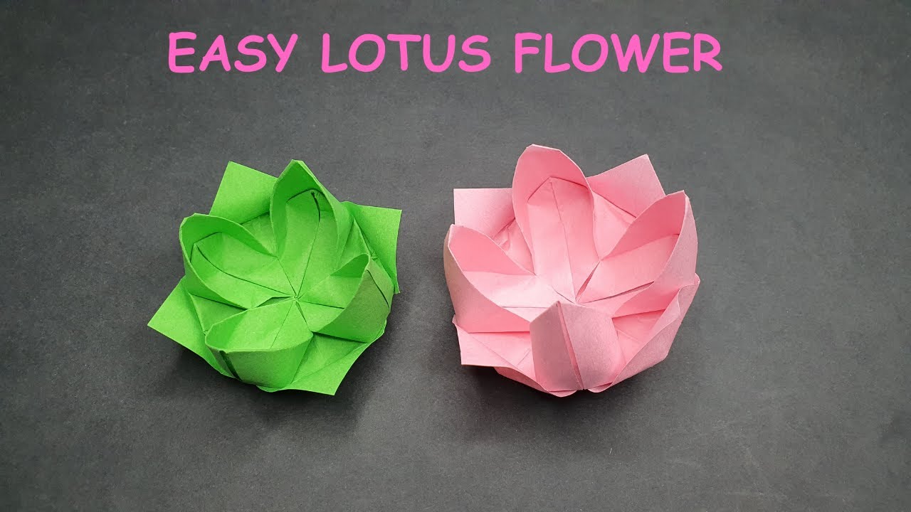Origami Lotus Flower - How to Make a Paper Lotus Flower - YouTube
